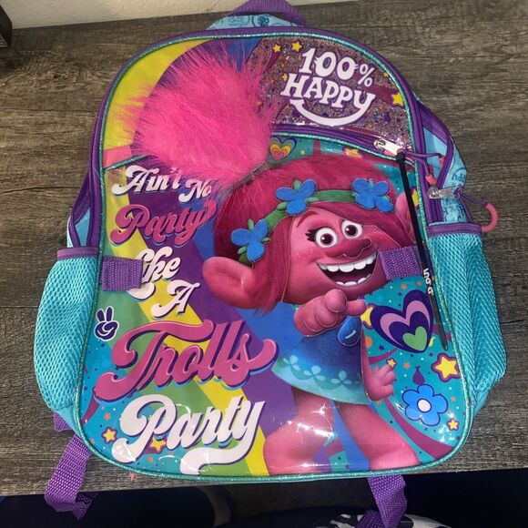 Trolls | Other | Dreamworks Trolls Large 6 Backpack School Plastic ...